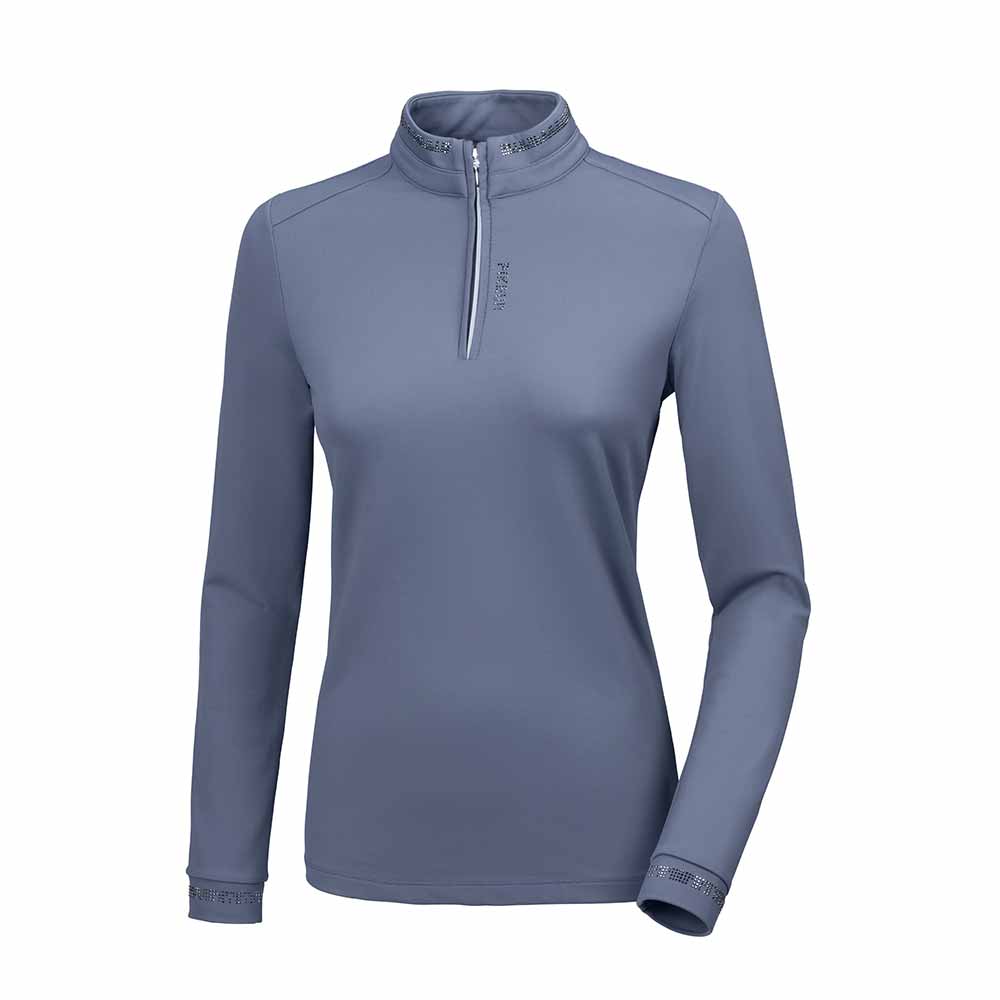 Pikeur Tali 1/2 zip long sleeved sports top - Dove Blue |imperial equestrian